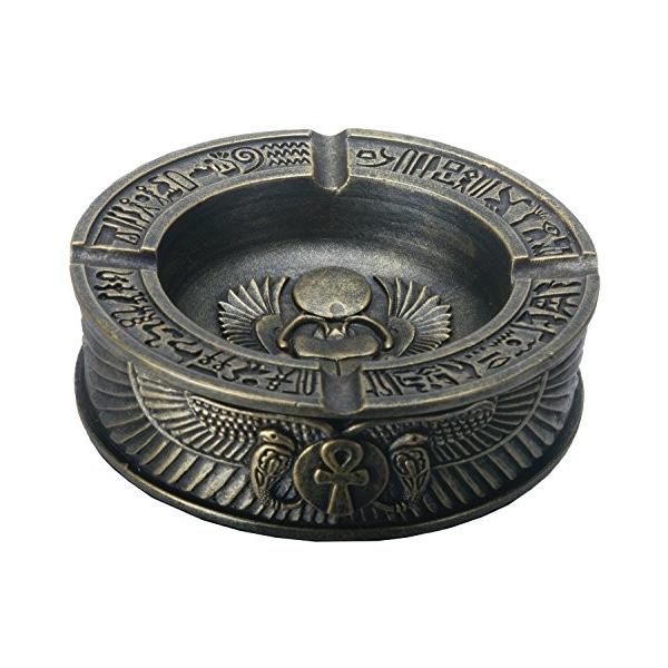 灰皿 海外モデル アメリカ 輸入物 6090869 YTC 4 Inch Cold Cast Bronze Colored Ashtray with Egyptian Horus Engravings海外限定品を迅速輸入！5〜15営業日にて...