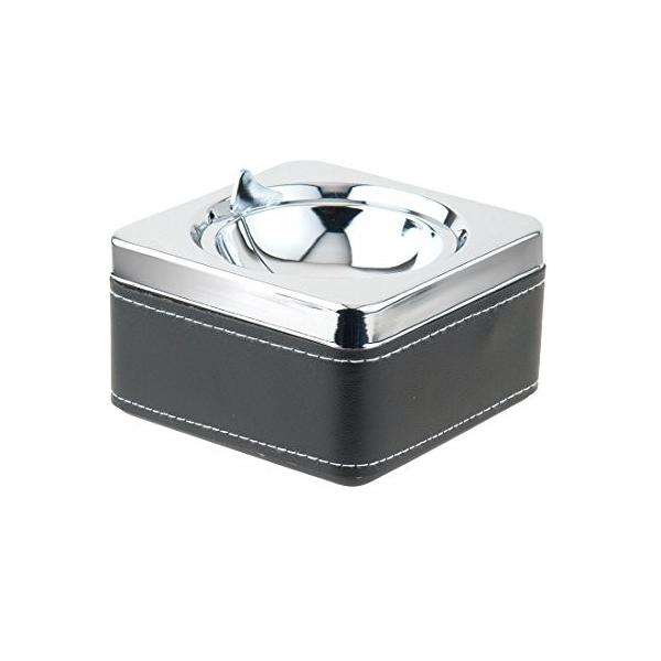 灰皿 海外モデル アメリカ 輸入物 VASH225 Visol Swivel Black Leatherette and Stainless Steel Cigarette Ashtray海外限定品を迅速輸入！5〜15営業日にて発送します。...