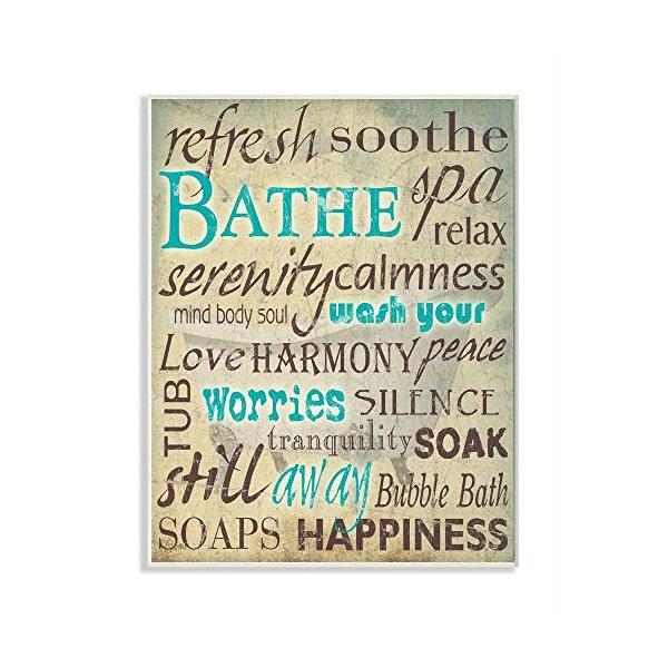 壁飾り インテリア タペストリー 壁掛けオブジェ 海外デザイン アメリカ 輸入物 WRP-1035 Stupell Home D?cor Bathe Wash Your Worries Typography Bathroom Wall Pl...