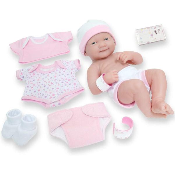 ジェーシートイズ 赤ちゃん おままごと ベビー人形 18543_A 8 piece Layette Baby Doll Gift Set | JC Toys - La Newborn Nursery | 14" Life-Like Smil...