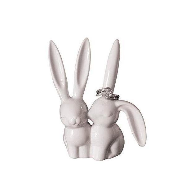 アクセサリスタンド ジュエリー DA2618 Creative Co-Op Ceramic Bunny Rabbits Ring Holder海外限定品を迅速輸入！5〜15営業日にて発送します。商品名（自動翻訳）：クリエイティブコープセラミ...