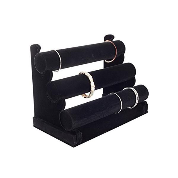 アクセサリスタンド ジュエリー AX-AY-ABHI-109696 Plixio Velvet Bracelet Holder with Three Tier Rack- Bracelet Stand for Jewelry Organiz...