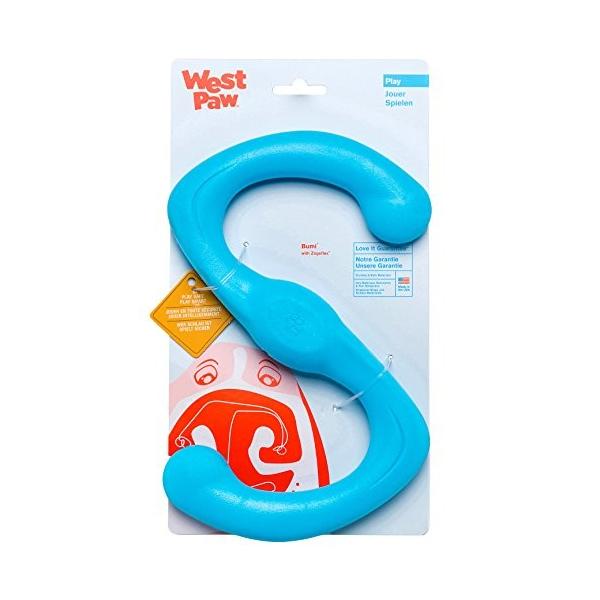 犬おもちゃ ドッグトイ トレーニング ZG051AQA West Paw Zogoflex Bumi Dog Tug Toy ? S-Shaped, Lightweight Chew Toys for Fetch, Play, Pet Ex...