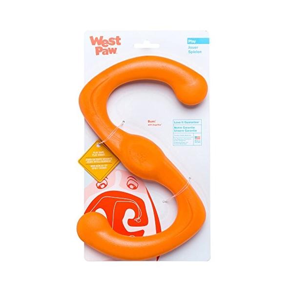 犬おもちゃ ドッグトイ トレーニング ZG051TNG West Paw Zogoflex Bumi Dog Tug Toy ? S-Shaped, Lightweight Chew Toys for Fetch, Play, Pet Ex...
