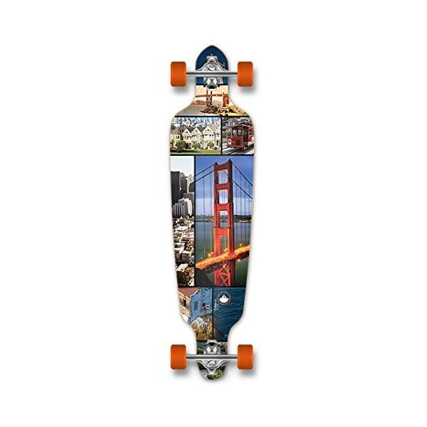 ロングスケートボード スケボー 海外モデル 直輸入 Dropthrou-SF Punked New Graphics Drop Through Complete Longboard Professional Speed Skateboard...