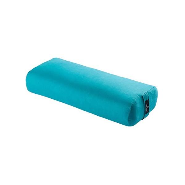 ヨガ フィットネス BO-STNDRD-SOLID-AQUA Hugger Mugger Standard Yoga Bolster - Aqua - Firm Core with a Soft Surface, Rectangular S...