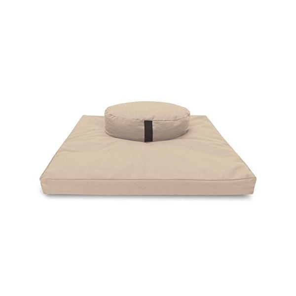 ヨガ フィットネス ZZCOMBO-round-buckwheat-Natural Bean Products Zafu and Zabuton Meditation Cushion Set - Made in The USA. Our N...