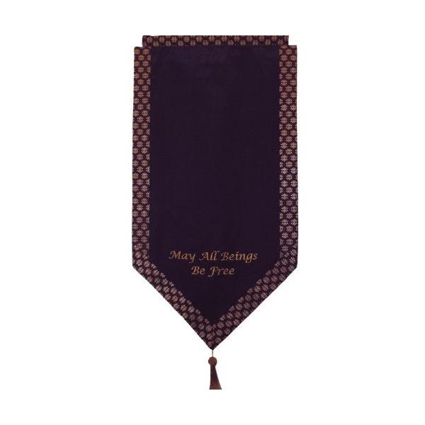 ヨガ フィットネス new Altar Cloth Or Wall Hanging - Embroidered w/Brocade Silk Trims: May All Beings Be Free海外限定品を迅速輸入！5〜15営業日にて...