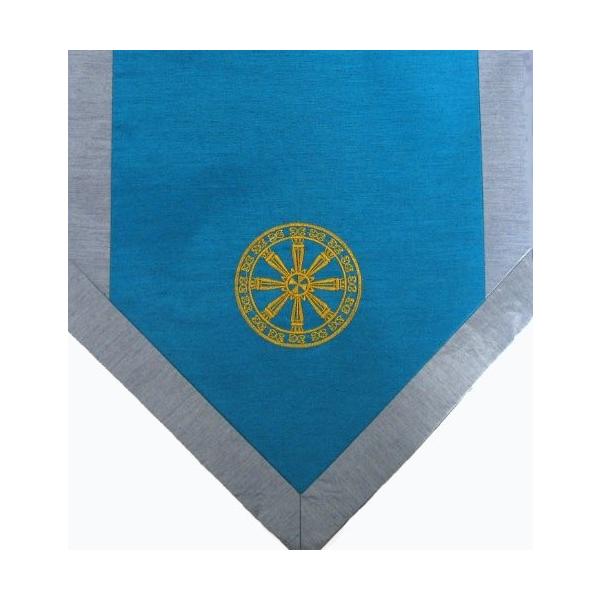 ヨガ フィットネス new Altar Cloth Or Wall Hangings - Embroidered - Wheel of Dharma - Teal海外限定品を迅速輸入！5〜15営業日にて発送します。商品名（自動翻訳）：祭壇の...