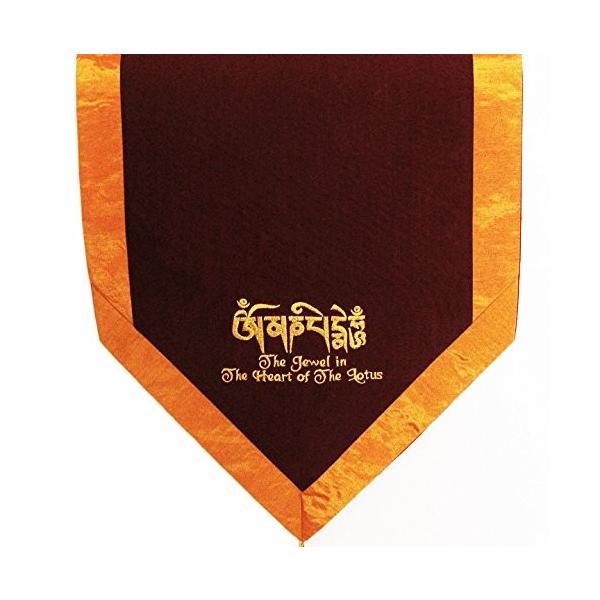 ヨガ フィットネス new Boon Decor Altar Cloth Or Wall Hanging - Embroidered -Tibetan Jewel In The Heart of The Lotus海外限定品を迅速輸入！5〜...