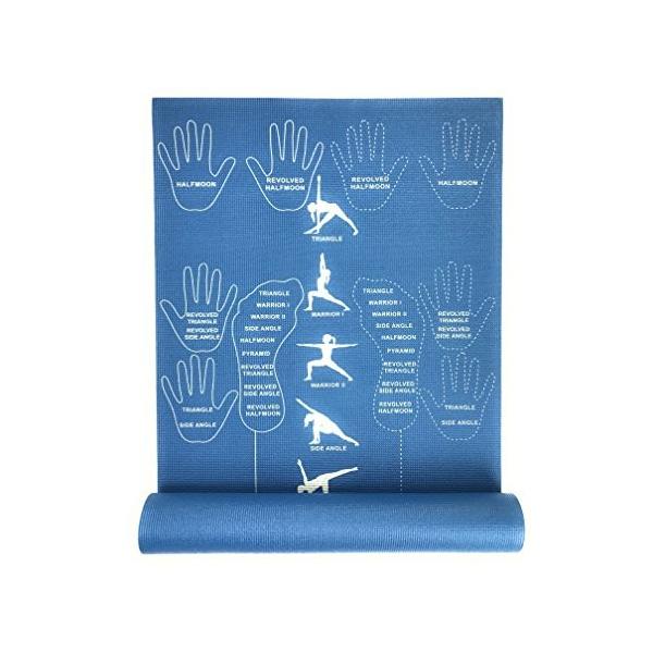 ヨガマット CopyCat Yoga ヨガマットに手、足の配置が印刷されています 重金属、ラテックス、ゴムは使用していませんヨガマット フィットネス FBA_YM11 Instructional Yoga Mat/Educational Y...