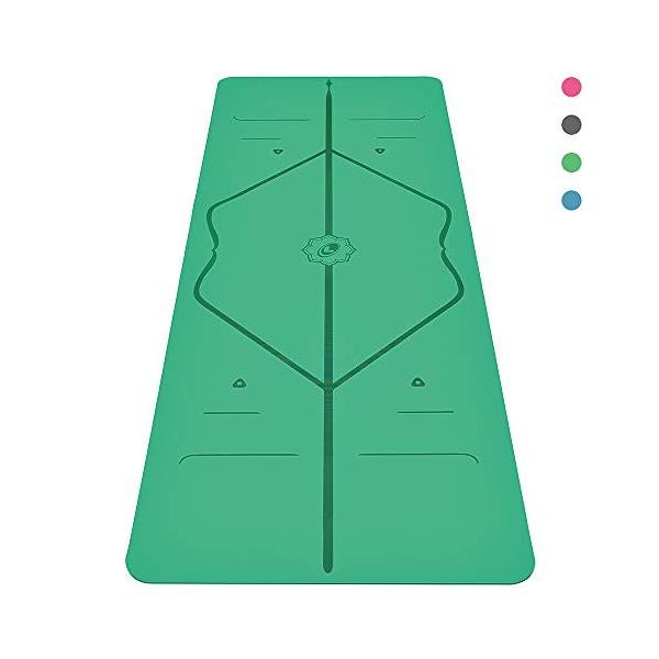 ヨガマット フィットネス LYM Liforme Original Yoga Mat ? Free Yoga Bag Included - Patented Alignment System, Warrior-like Grip, Non-...