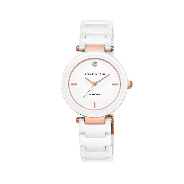 腕時計 アンクライン レディース  AK/1018RGWT Anne Klein Women's AK/1018RGWT Diamond-Accented White Ceramic Bracelet Watch海外限定品を迅速輸入！5〜1...