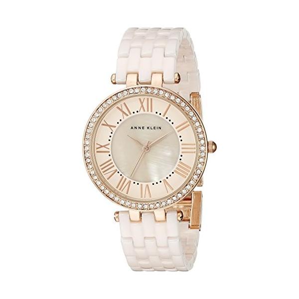 腕時計 アンクライン レディース  AK/2130RGLP Anne Klein Women's AK/2130RGLP Premium Crystal-Accented Rose Gold-Tone and Light Pink Cera...