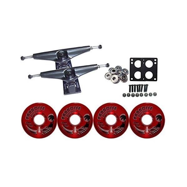 ウィール タイヤ スケボー スケートボード 海外モデル 直輸入 DECK Longboard Skateboard Trucks Combo Set 65mm Bigfoot Islanders Wheels with Black Truc...