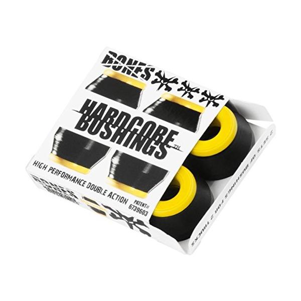 ブッシュ スケボー スケートボード 海外モデル 直輸入 1SBON04PAK002KY Bones Hardcore 4pc Medium Black Yellow Bushings Skateboard Bushings海外限定品を迅速輸...