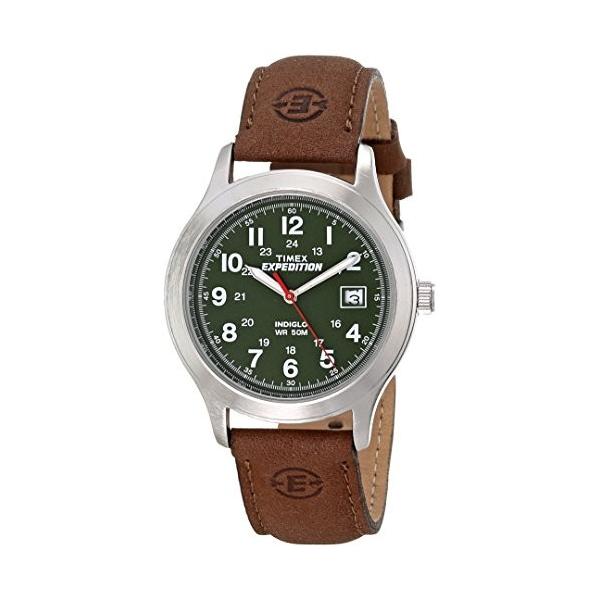 腕時計 タイメックス メンズ T40051 Timex Men's T40051 Expedition Metal Field Brown/Olive Leather Strap Watch海外限定品を迅速輸入！5〜15営業日にて発送します...