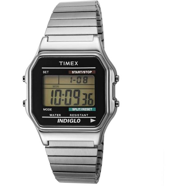 腕時計 タイメックス メンズ T78587 Timex Men's T78587 Classic Digital Silver-Tone Stainless Steel Expansion Band Watch海外限定品を迅速輸入！5〜15...