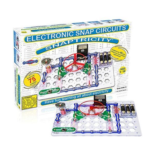 エレンコ ロボット 電子工作 知育玩具 パズル ブロック 組み立てる SCBE-75 Snap Circuits Snaptricity, Electronics Exploration Kit (Stem Building), for K...