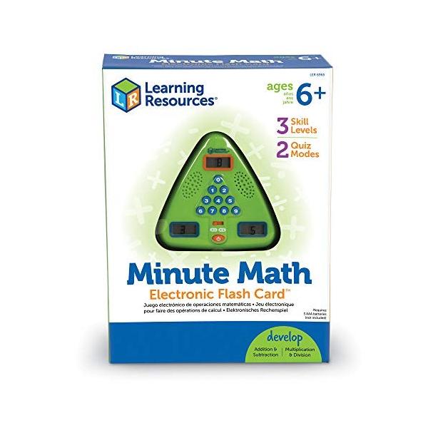 知育玩具 パズル ブロック ラーニングリソース LER6965 Learning Resources Minute Math Electronic Flash Card, Homeschool, Early Algebra Skills, ...