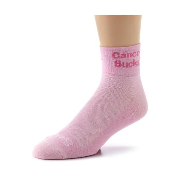 チェーン パーツ 自転車 コンポーネント サイクリング 輸入 クロスバイク ロードバイク マウンテンバイク Csp SockGuy Men's Cancer Sucks Socks, Pink, Sock Size:10-13/Shoe S...