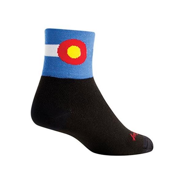 チェーン パーツ 自転車 コンポーネント サイクリング 輸入 クロスバイク ロードバイク マウンテンバイク SGCOFLAG2L SockGuy, Classic Colorado Flag 2 Mens Socks, cuff heigh...
