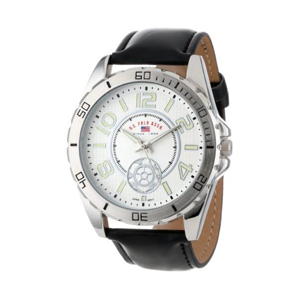 腕時計 ユーエスポロアッスン メンズ US5159 U.S. Polo Assn. Classic Men's US5159 Black Synthetic Leather Strap Watch海外限定品を迅速輸入！5〜15営業日にて発送...