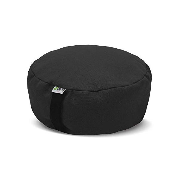 ヨガ フィットネス FBA_20-DHK Bean Products Zafu Meditation Cushion, Round, Hemp Raven - Filled with Organic Buckwheat海外限定品を迅速輸入！...