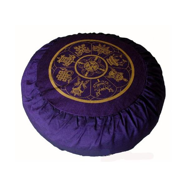 ヨガ フィットネス TS076D5G Boon Decor Meditation Cushion Zafu Lotus Enlightenment and Other Sacred Symbols (8 Auspicious Symbols...