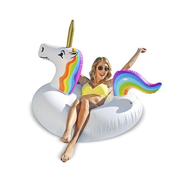 フロート プール 水遊び 浮き輪 PT-Unicorn-01 GoFloats Unicorn Pool Float Party Tube - Inflatable Rafts, Adults &amp; Kids海外限定品を迅速輸入！5〜...