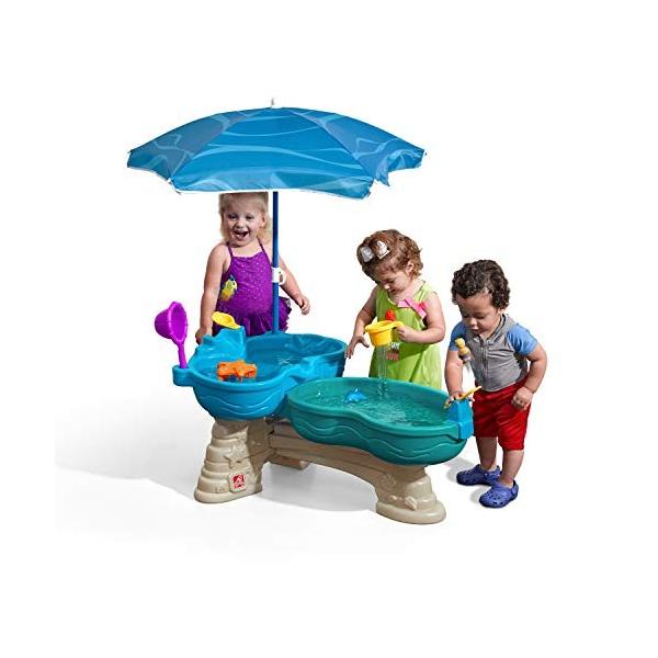 フロート プール 水遊び おもちゃ 864500 Step 2 Spill &amp; Splash Seaway Water Table for Kids, Two-Tier Outdoor Kids Water Sensory Tabl...