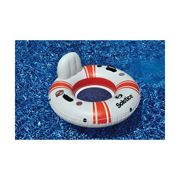 フロート プール 水遊び 浮き輪 SHOMHNK004 Solstice Super Chill Inflatable River Raft Float Tube 1 Person with Molded Cupholders, Mesh ...