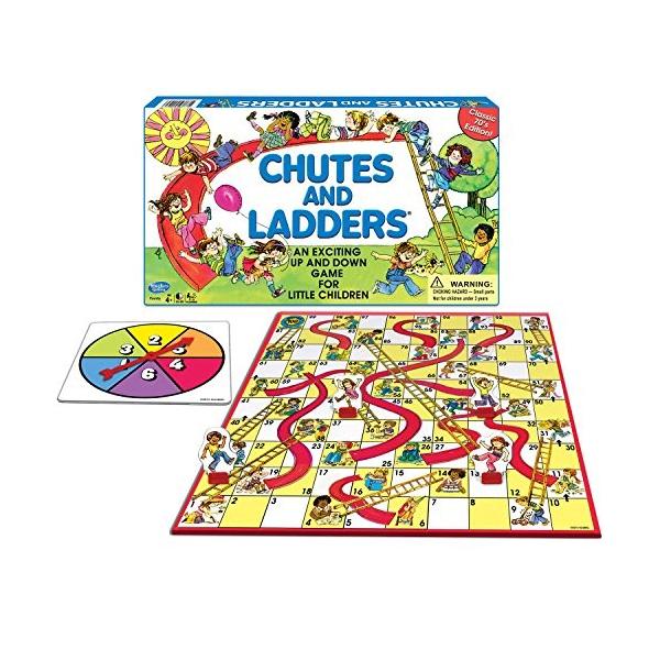 ボードゲーム 英語 アメリカ 海外ゲーム 1195 Classic Chutes And Ladders with 1970's Artwork by Winning Moves Games USA for Children Ages 3 ...