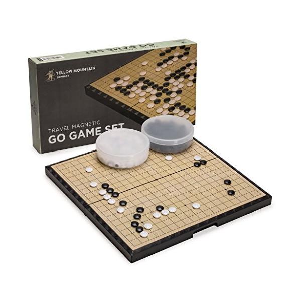 ボードゲーム 英語 アメリカ 海外ゲーム XX-PM001-B Yellow Mountain Imports Large Magnetic 19x19 Go Game Set Board (14.6-Inch) with Single C...