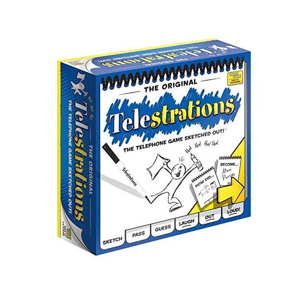 USAOPOLY テレストレーション 描いて伝える伝言ゲーム 家族 お絵描き伝言ゲーム ホワイトボード仕様のブックボードゲーム 英語 アメリカ 海外ゲーム PG000264 Telestrations Original 8-Player |...