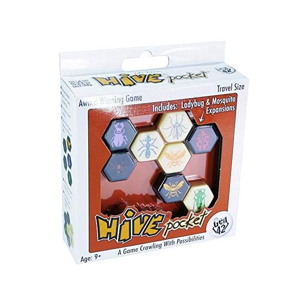 ボードゲーム 英語 アメリカ 海外ゲーム 5513668 Smart Zone Games Hive Pocket Portable, Strategic 2-Player Board Game, Expansion of Hive wit...
