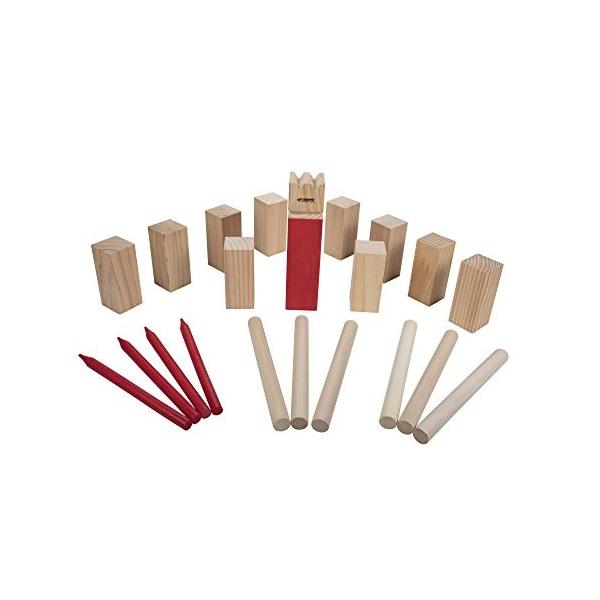 ボードゲーム 英語 アメリカ 海外ゲーム 35-7072 Triumph Premium Kubb Set - Includes 10 Kubb Blocks, 6 Tossing Dowels, 1 King Kubb 4 Corner ...