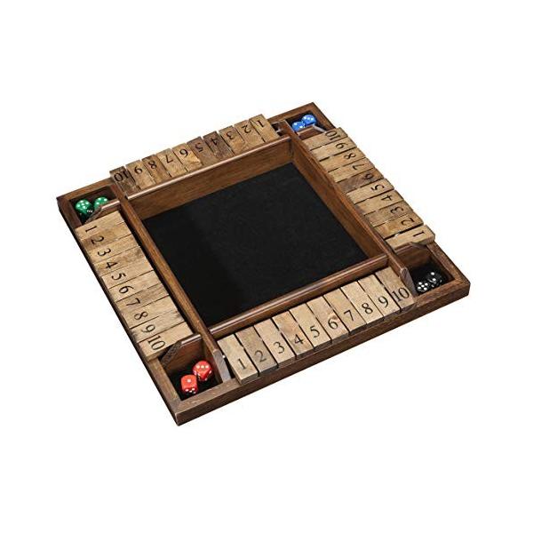 ボードゲーム 英語 アメリカ 海外ゲーム 497410 WE Games 14 inch 1-4 Player Shut The Box Wooden Board Game, Walnut Stain海外限定品を迅速輸入！5〜15営業日にて...
