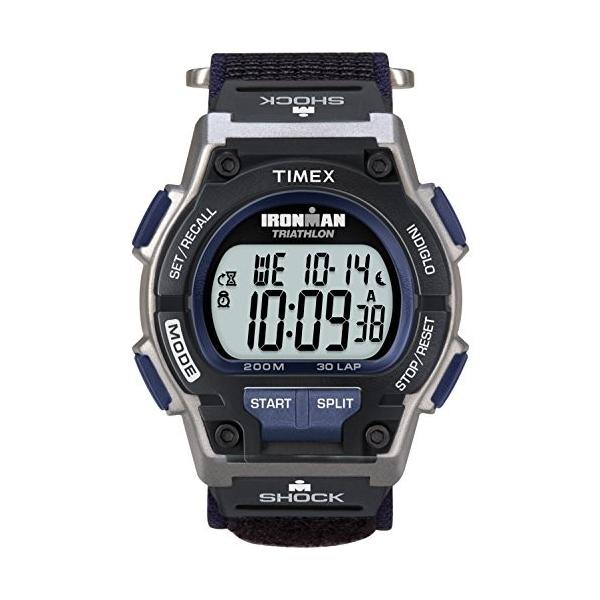 腕時計 タイメックス メンズ T5K198 Timex Men's T5K198 Ironman Endure 30 Shock Full-Size Black/Silver-Tone/Blue Fast Wrap Watch海外限定品を迅...