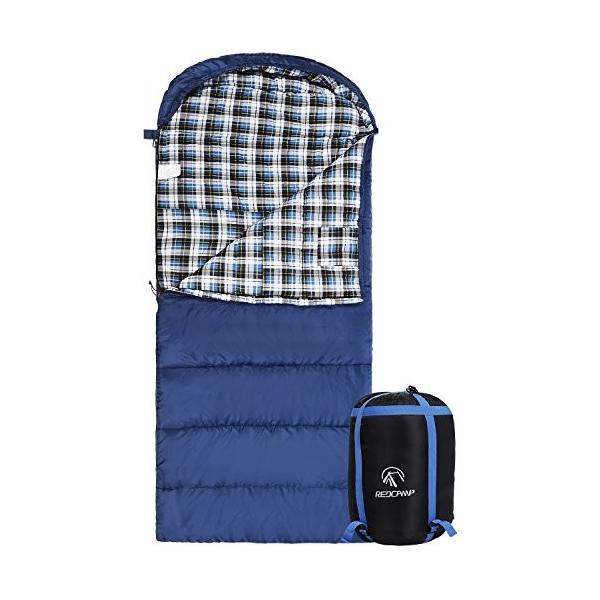アウトドア キャンプ スリーピングバッグ アメリカ rc11082 REDCAMP Cotton Flannel Sleeping Bag for Adults, XL 32/41/50F Comfortable, Envelope wit...