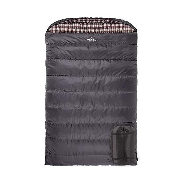 アウトドア キャンプ スリーピングバッグ アメリカ 1064 TETON Sports Fahrenheit Mammoth +20F/-7C Queen-Size Double Sleeping Bag; Warm and Comfort...