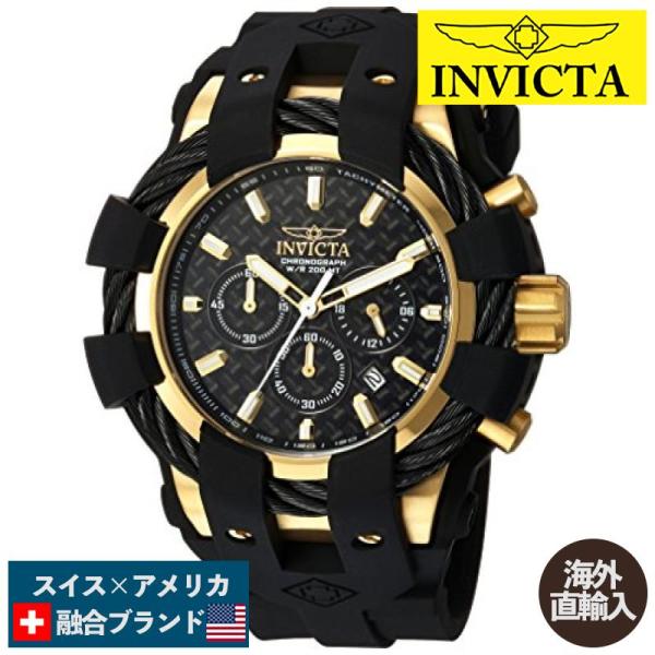 腕時計 インヴィクタ インビクタ ボルト メンズ 23861 Invicta Men's Bolt Stainless Steel Quartz Watch with Silicone Strap, Black, 26 (Model: 23...