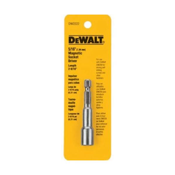 デウォルト 工具 ビットセット プラスドライバー マイナスドライバー DW2222 DEWALT DW2222 5/16-Inch by 2-9/16-Inch Magnetic Socket Driver , Silver海外限定品を迅速...