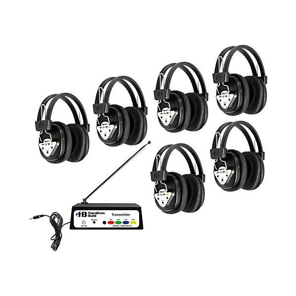海外輸入ヘッドホン ヘッドフォン イヤホン 海外 輸入 W906-MULTI Hamilton Buhl Wireless Listening Center, 6 Station with Headphones and Transmitte...