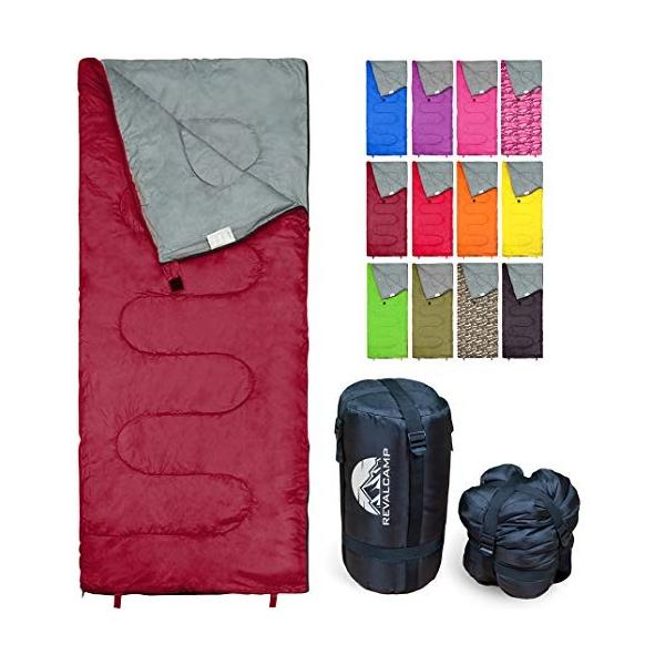 アウトドア キャンプ スリーピングバッグ アメリカ RCSB401BLU REVALCAMP Lightweight Blue Sleeping Bag Indoor &amp; Outdoor use. Great for Kids, Y...