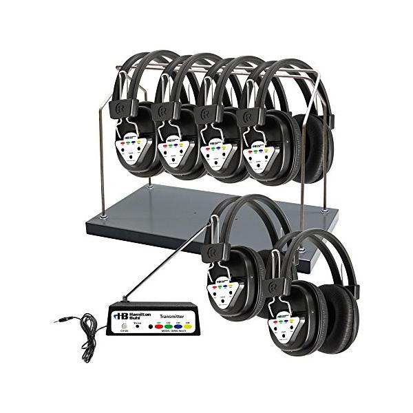 海外輸入ヘッドホン ヘッドフォン イヤホン 海外 輸入 HH/W906-MULTI Hamilton Buhl Wireless 6 Person Listening Center with Multi-Frequency Transmit...