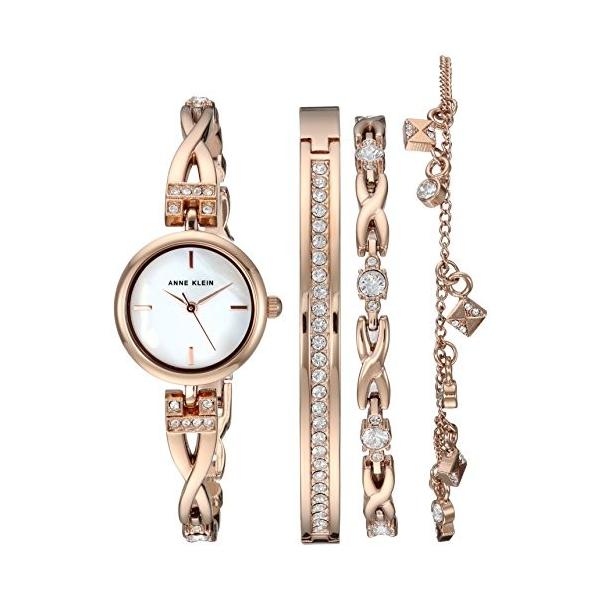 アンクライン Anne Klein レディース腕時計 AK/3082RGST ローズゴールドウォッチ＆ブレスレットセット腕時計 アンクライン レディース  AK/3082RGST Anne Klein Women's Premium Cry...
