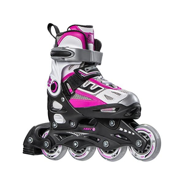 インラインスケート 海外正規品 並行輸入品 アメリカ直輸入 B00CAQ0GS8 5th Element G2-100 Adjustable Girls Recreational Inline Skates - 5-8/White-Pink...