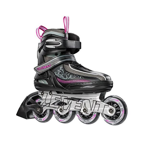 インラインスケート 海外正規品 並行輸入品 アメリカ直輸入 レーシングタイプ 015-007-BKPU-8 5th Element Lynx Inline Skates Women with Adjustable Strap 80mm Wh...