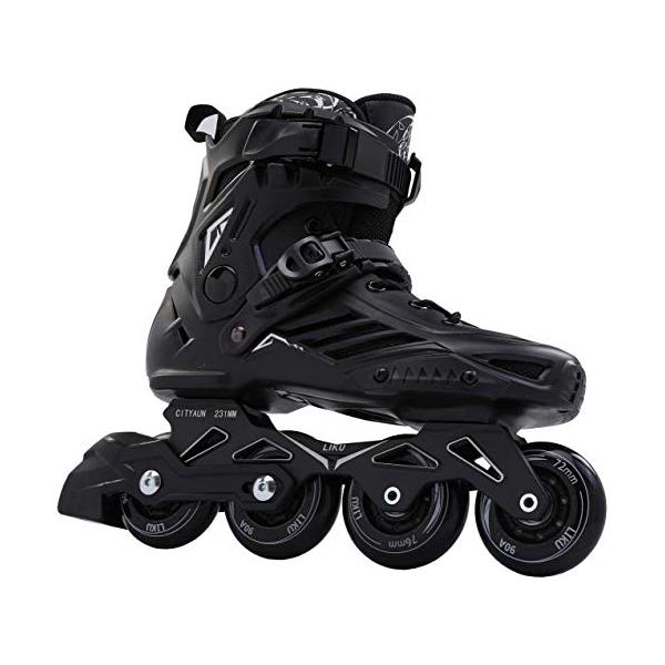 インラインスケート 海外正規品 並行輸入品 アメリカ直輸入 レーシングタイプ LIKU-RS9-Black-159 LIKU Fitness Professional Inline Roller Skates Women Men Adult...